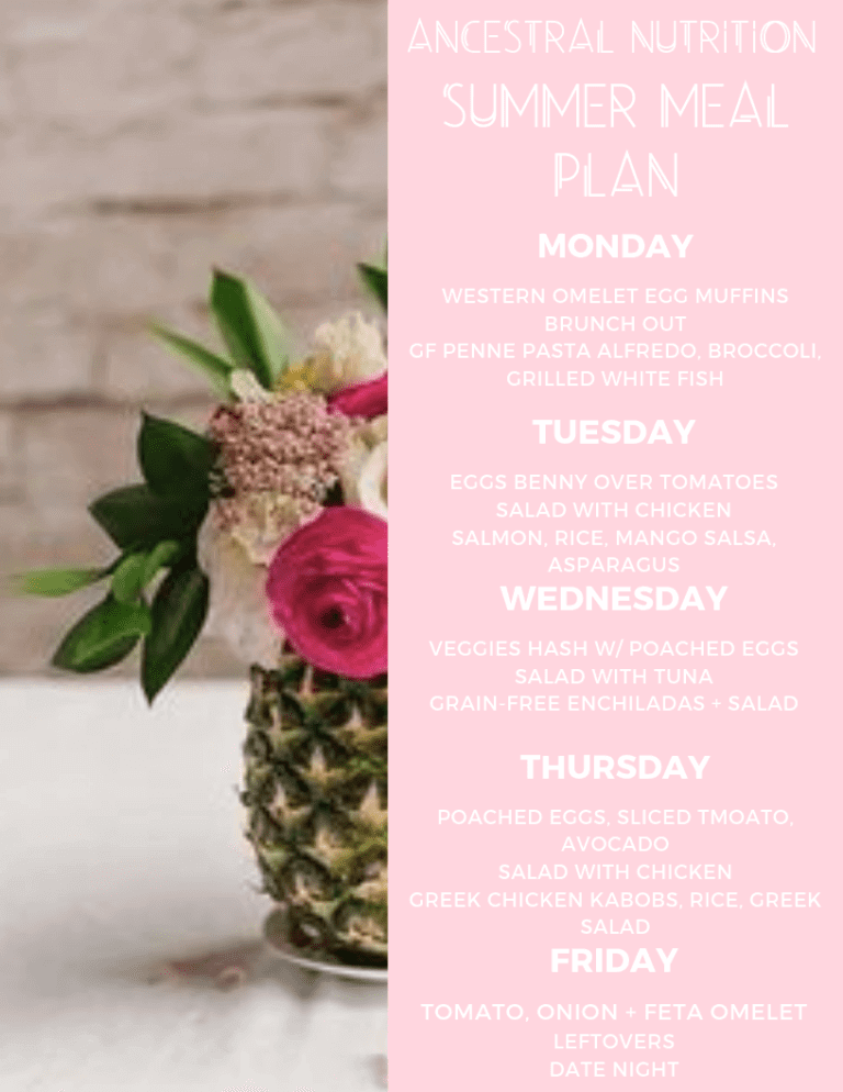 Free Summer Meal Plan - Ancestral Nutrition